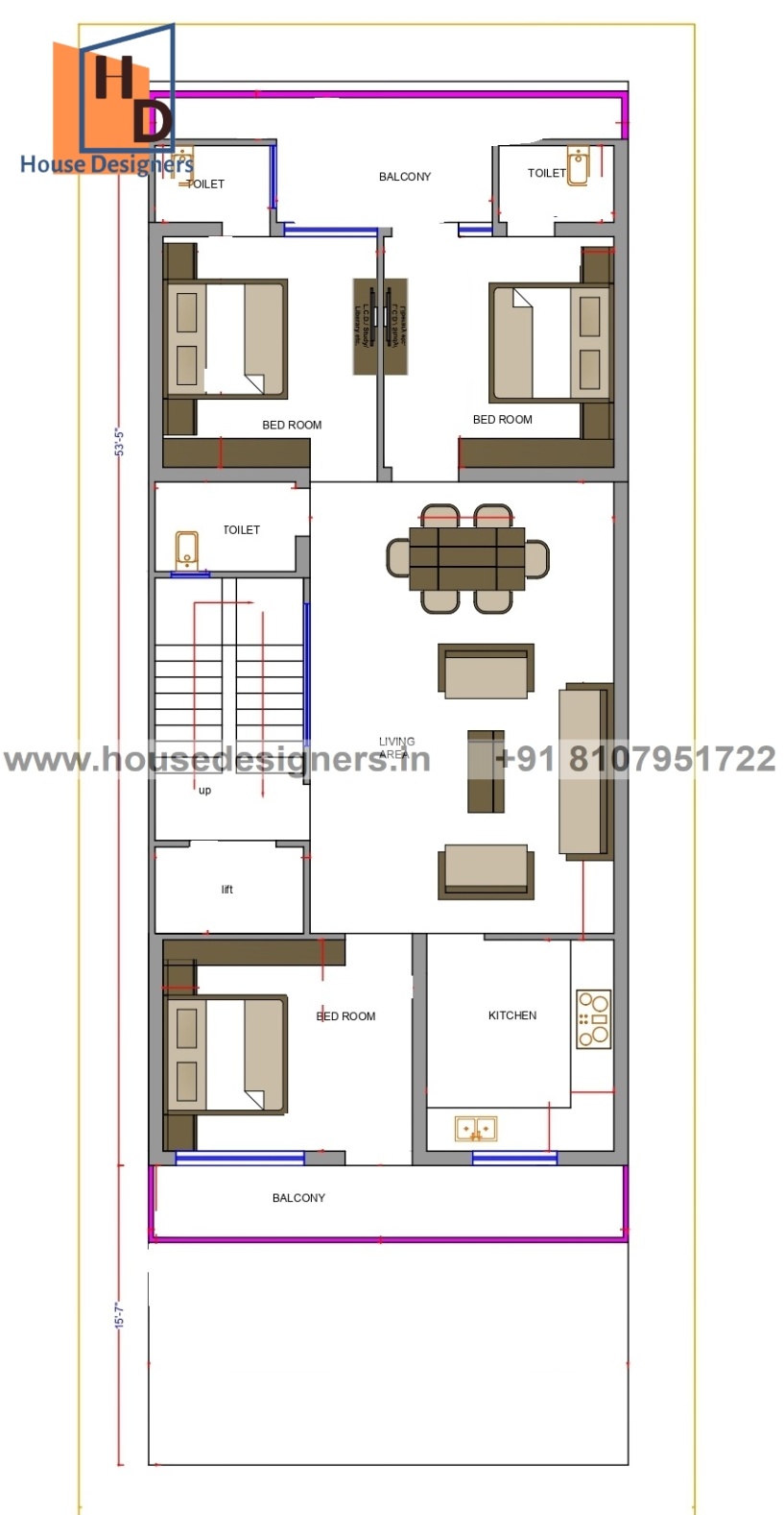25 Foot Round House Plans 25x45 Floor Plan Design By Make My House