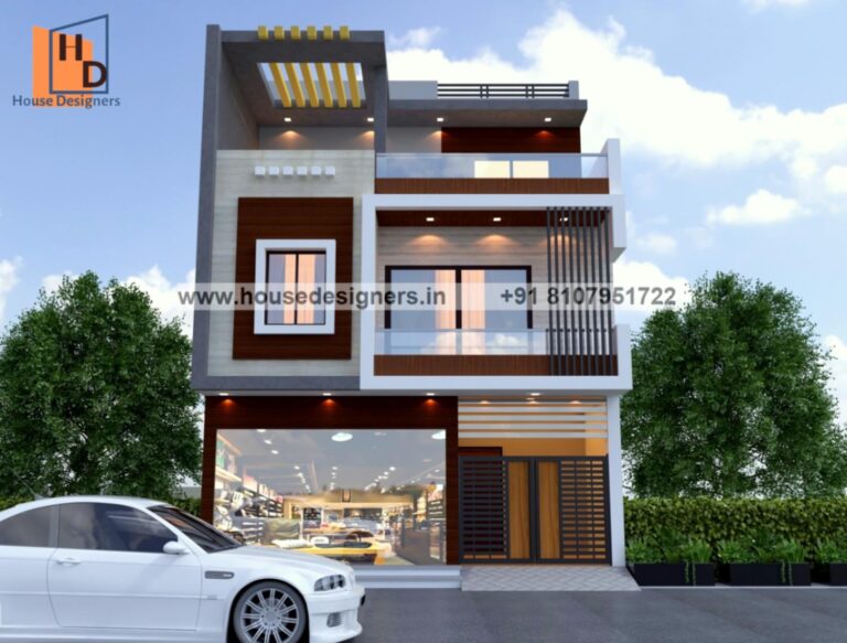 modern g+2 commercial cum residential design