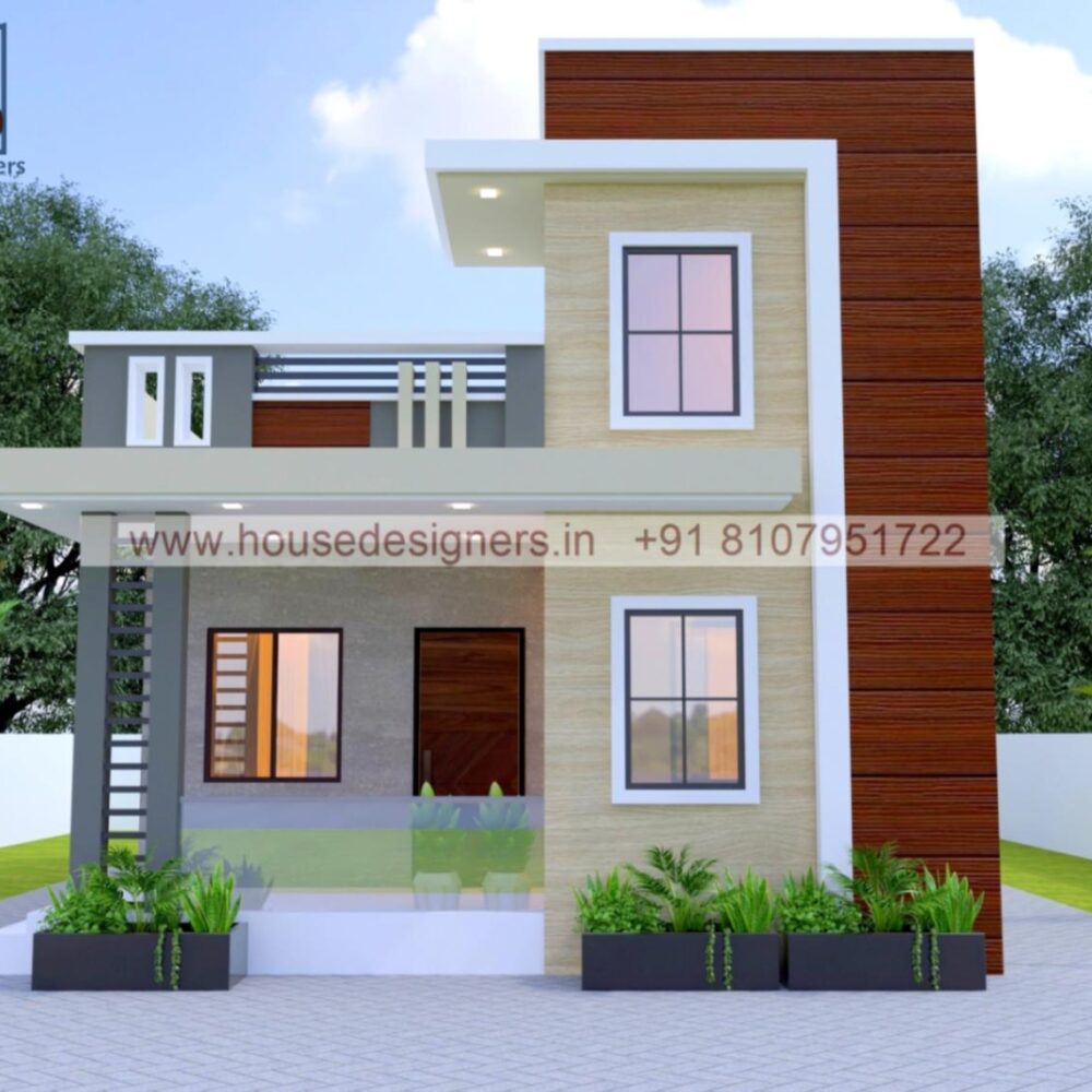 single floor front elevation