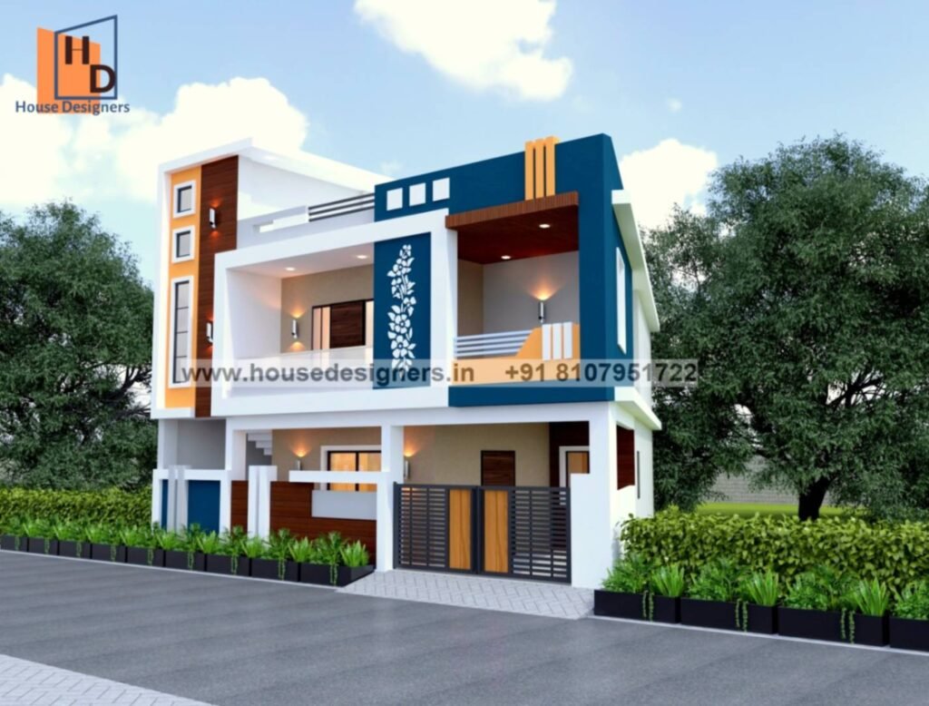 two floor house elevation design