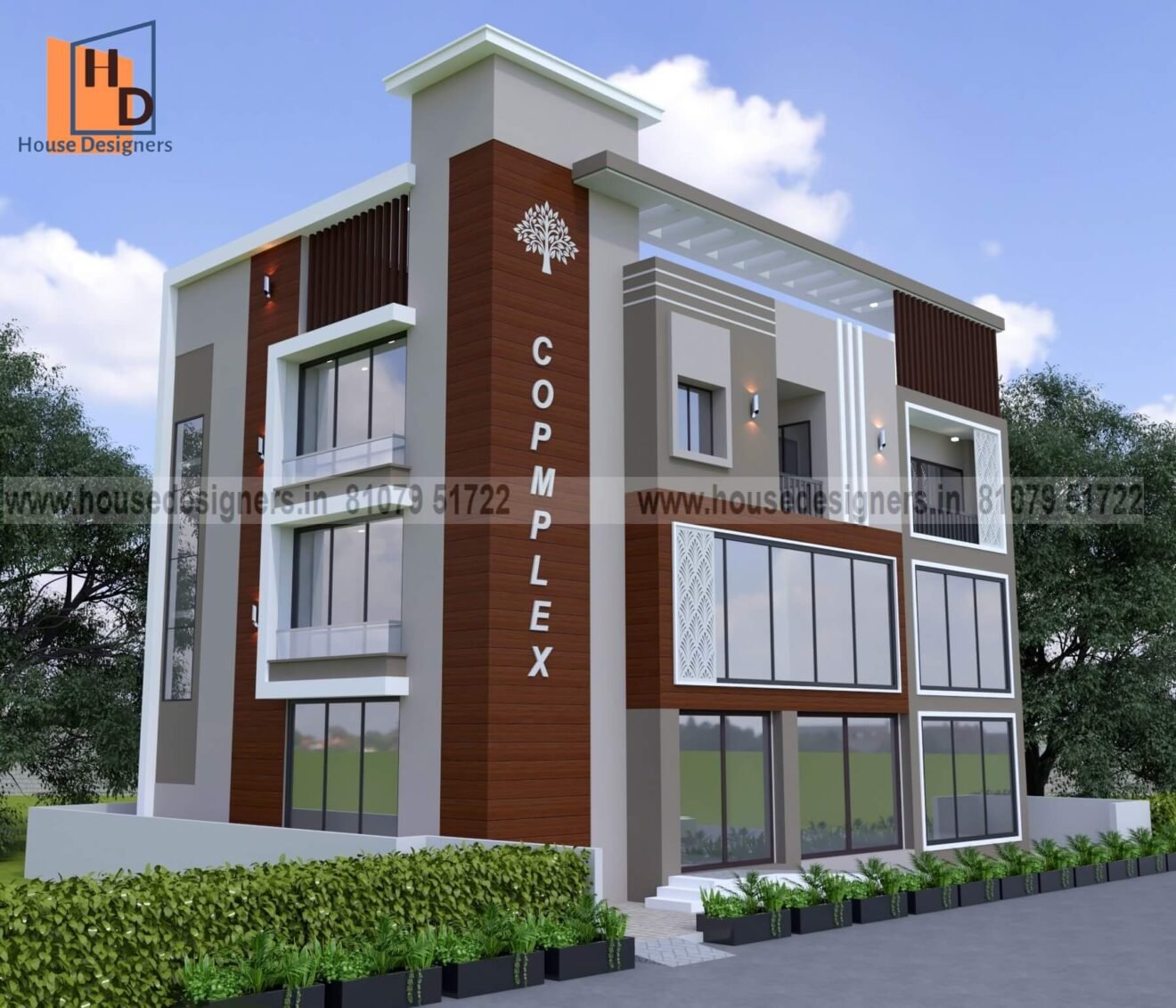 Acp and Hpl sheet elevation design for house and shop 2025