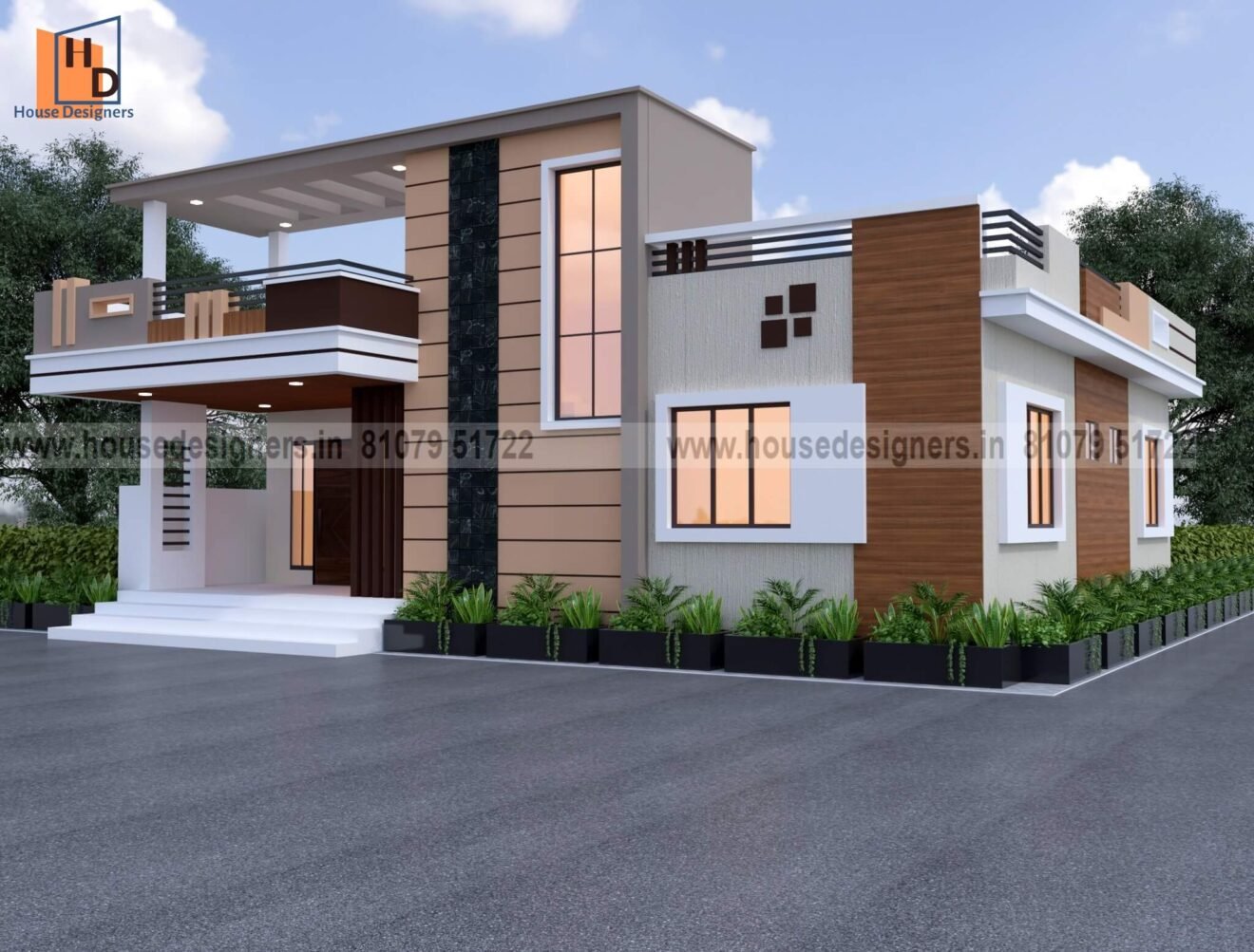 simple single floor house design